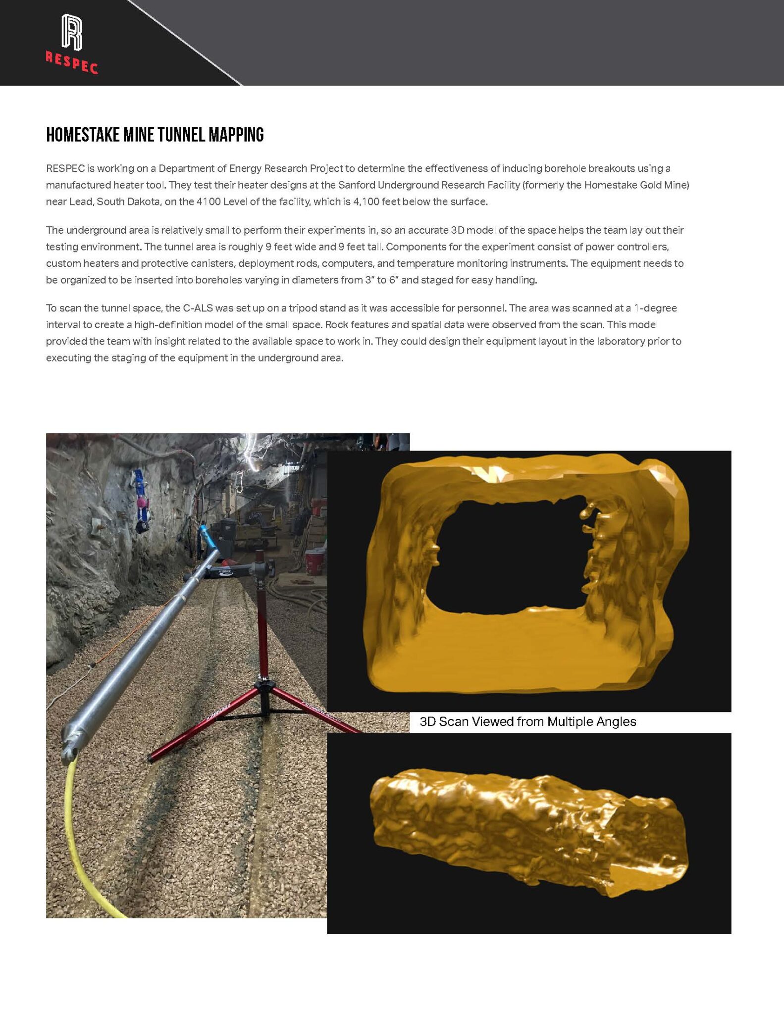 C-ALS® Borehole-Deployable Laser Scanner - RESPEC